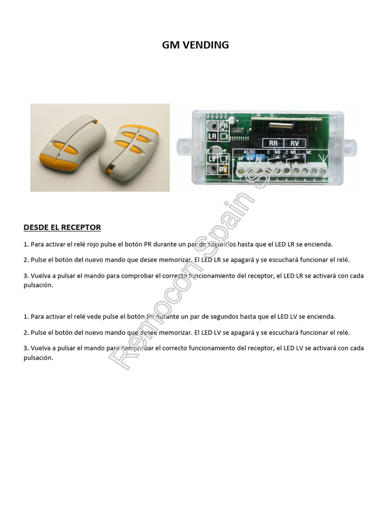 GM - Vending Sincronizar Mando | PDF