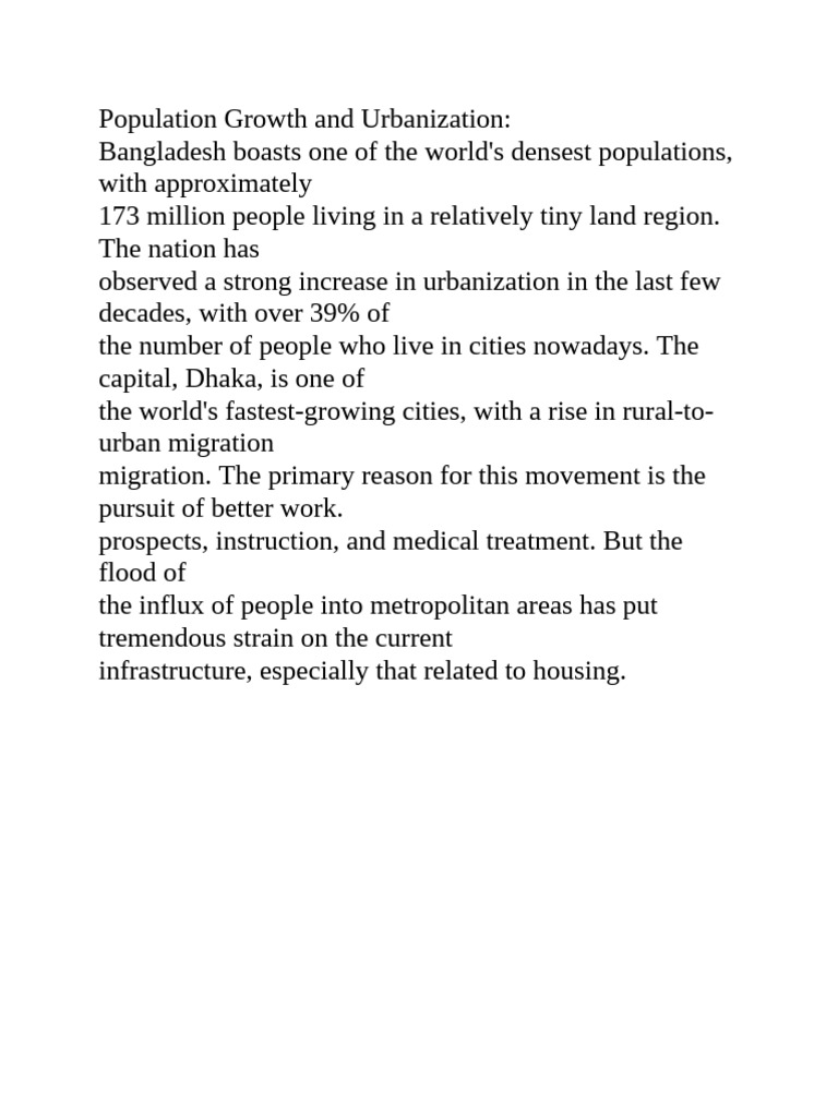 Population Growth and Urbanization | PDF | Politics
