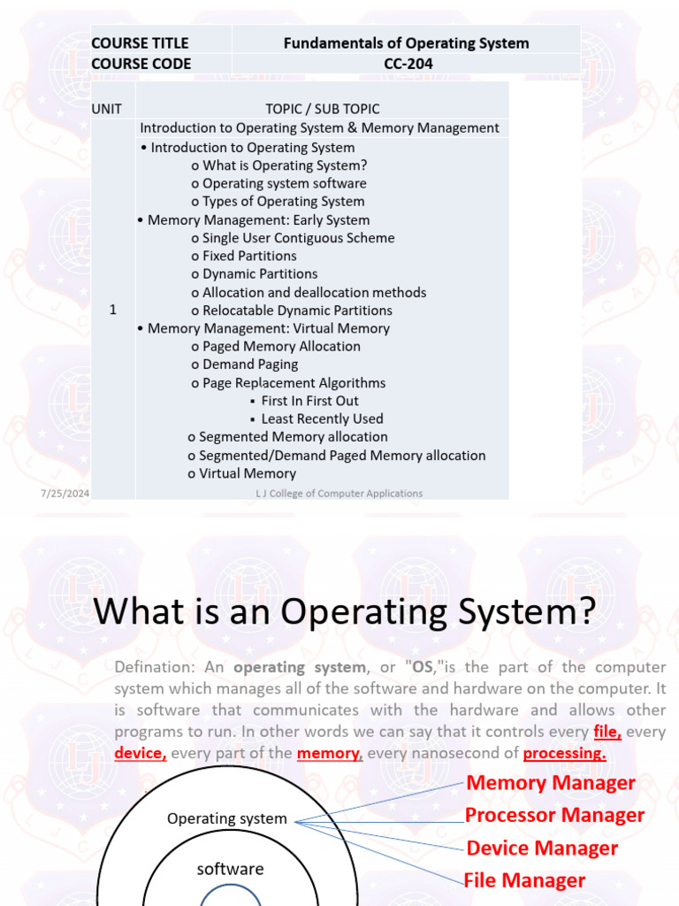 unit 1 | PDF | Operating System | Process (Computing)