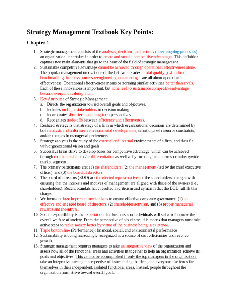 Strategic Management Overview and Goals | PDF | Strategic Management | Goal
