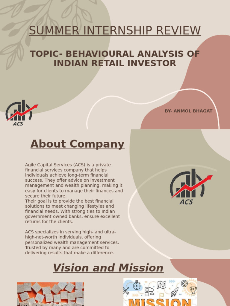 Summer Internship Review: Topic-Behavioural Analysis of Indian Retail Investor | PDF ...