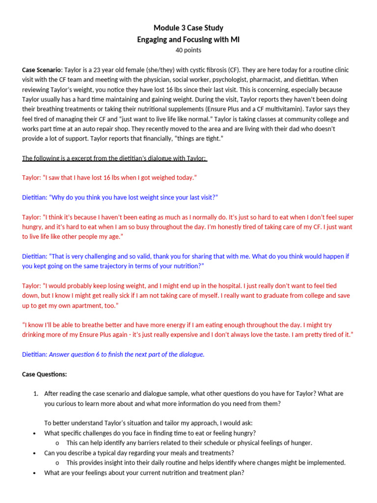 Module 3 Case Study - Engaging and Focusing | PDF | Psychology | Psychological Concepts