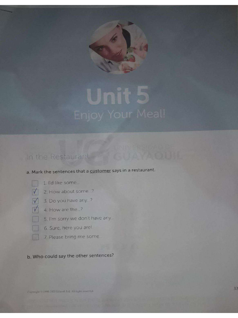 Basic2 - Workbook - 2023!34!39 UNIT 5. Derian Ceavichay Zavala PDF | PDF