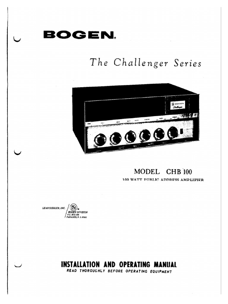 CHB 100 | PDF