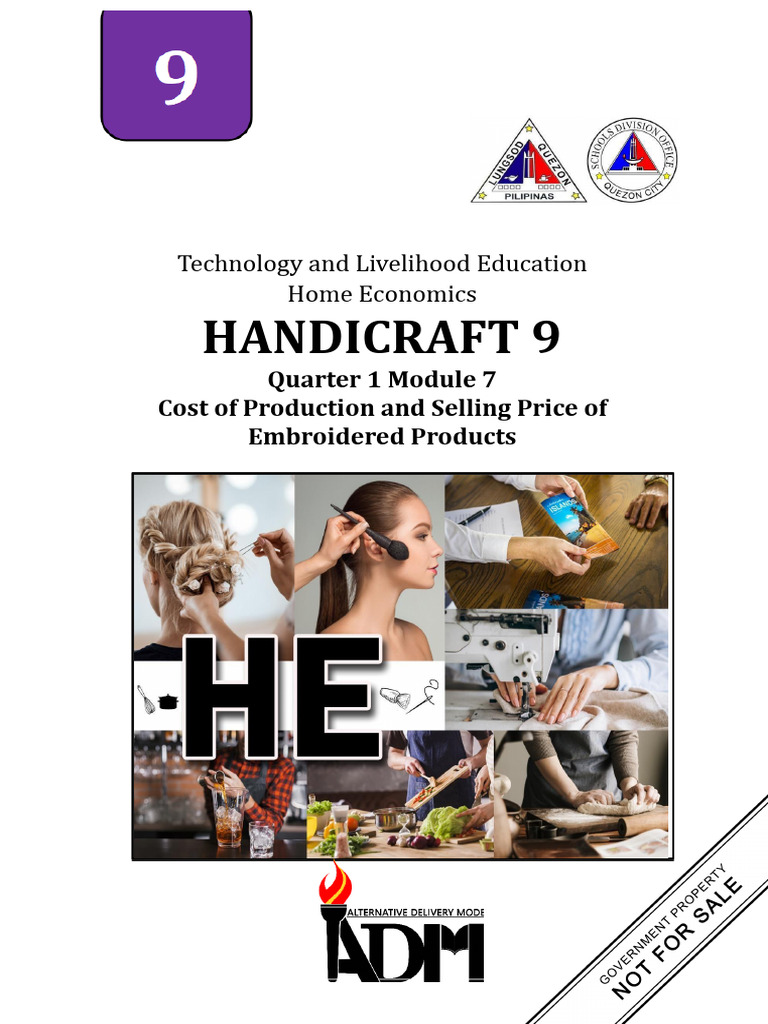 Gr9 Handicraft Needlecraft Q1M7 | PDF | Pricing | Embroidery