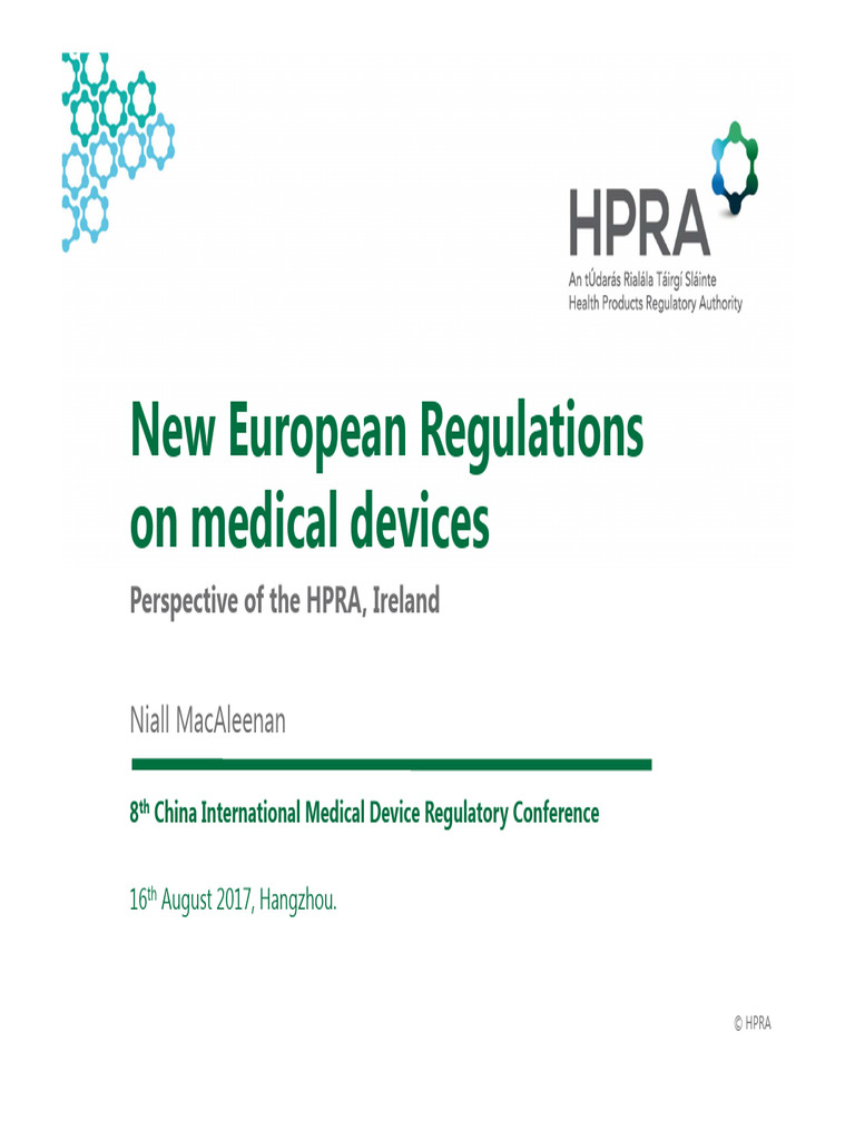 HPRA-Euro Regs On Medical Device | PDF | Medical Device