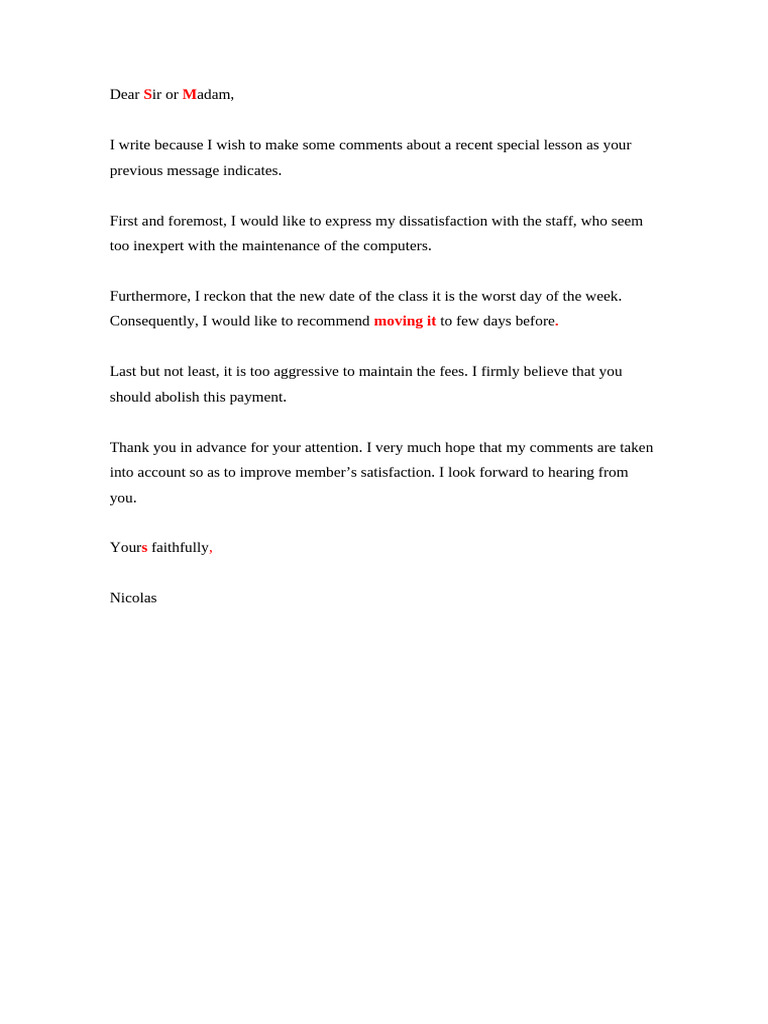 Formal Letter Nico | PDF