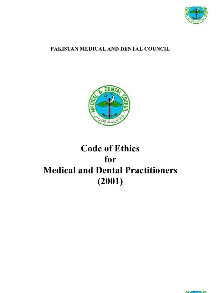Code of Ethics For Medical and Dental Practitioners (PMDC - 2001) | PDF ...