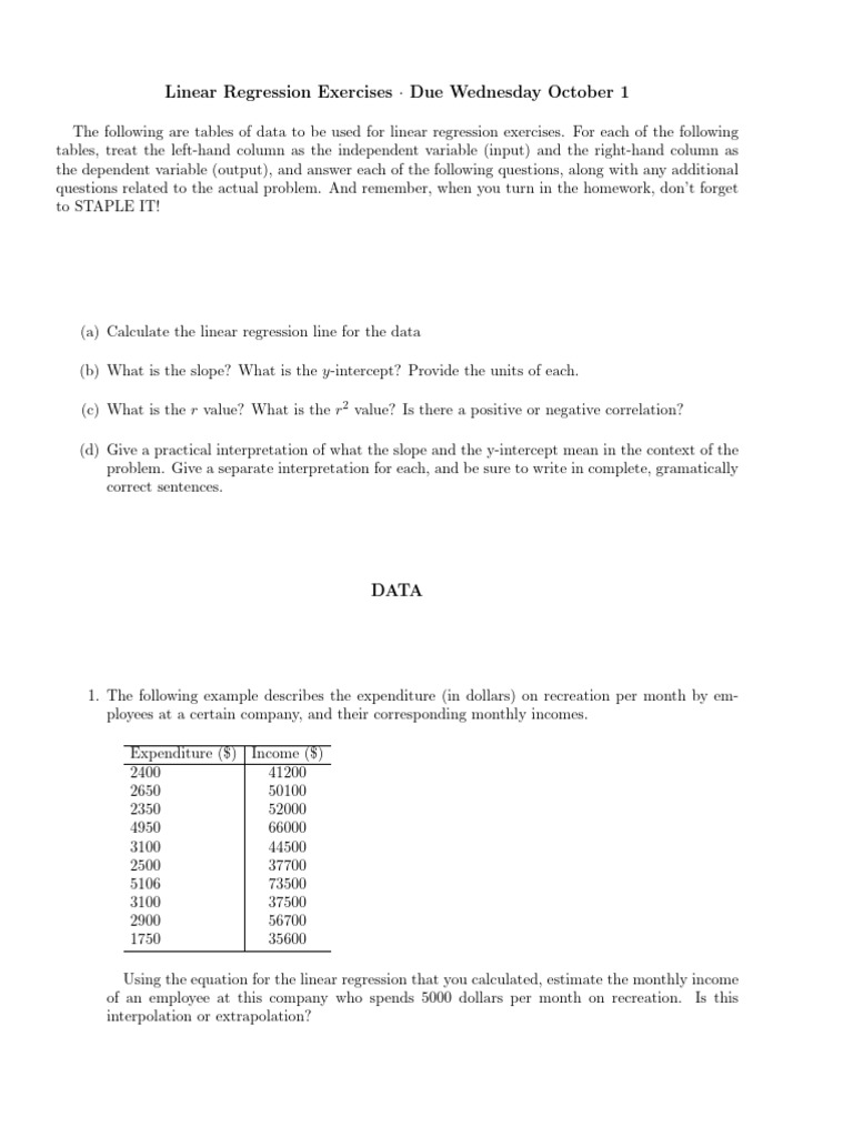 2024 11 S1 - 1 Linear Regression (A) | PDF | Regression Analysis | Linear Regression