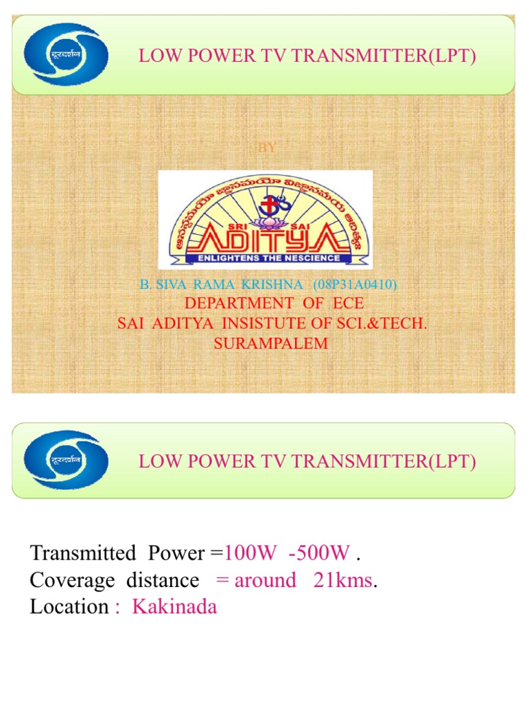 Slides On Low Power TV Transmitter | PDF | Computers | Technology ...