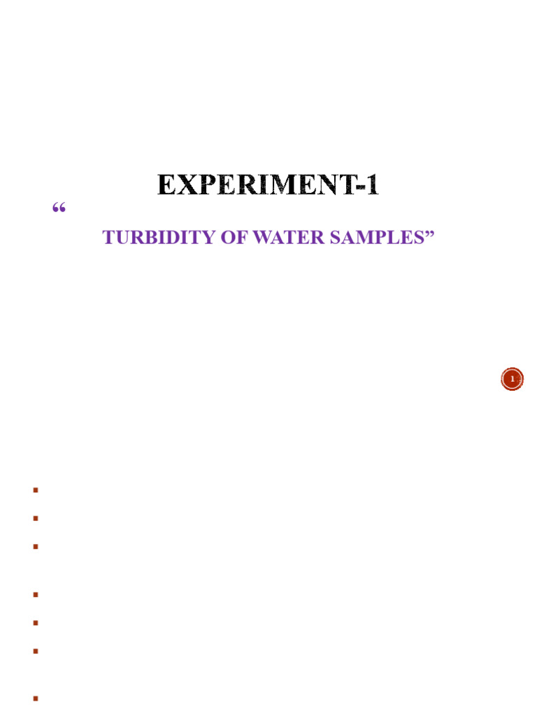 Lab 1 Temp-pH-Turbidity | PDF | Ph | Water