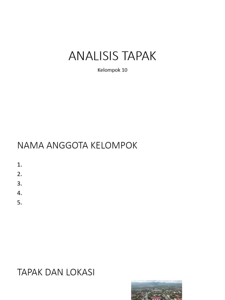 Analisis Tapak | PDF | Sains & Matematika