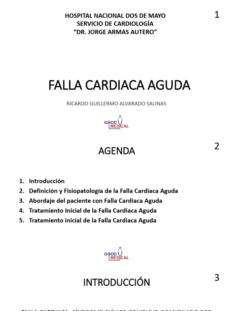 SESIÓN 2 - FALLA CARDIACA AGUDA - GOODMEDICAL | PDF | Hipertensión ...