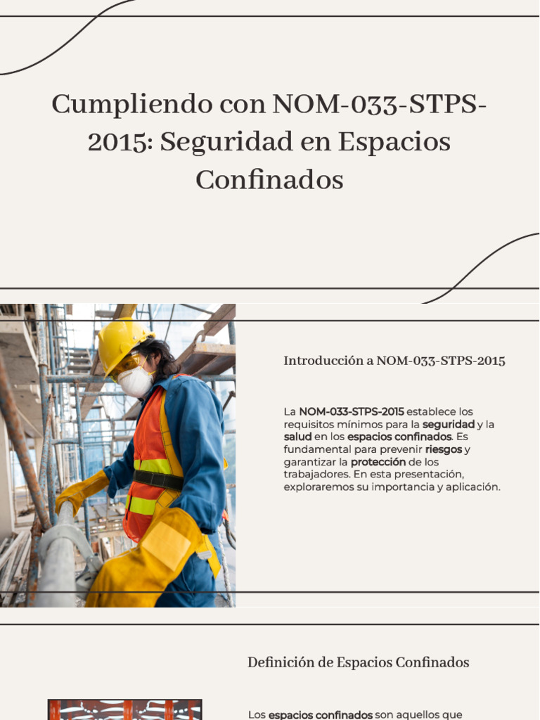 Slidesgo Cumpliendo Con Nom 033 Stps 2015 Seguridad en Espacios ...