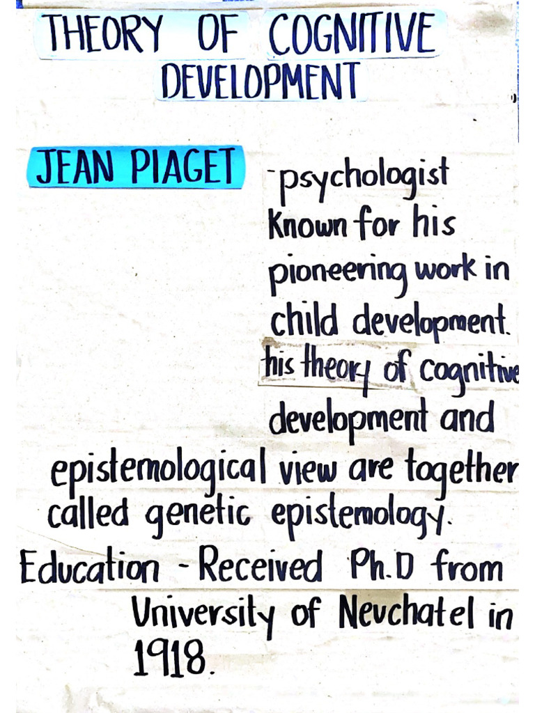 Cognitive Development | PDF