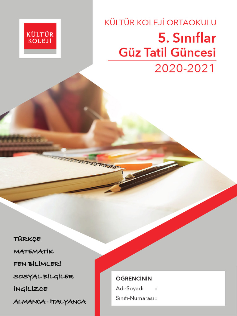 5. Siniflar-güz Tati̇l Güncesi̇ | PDF