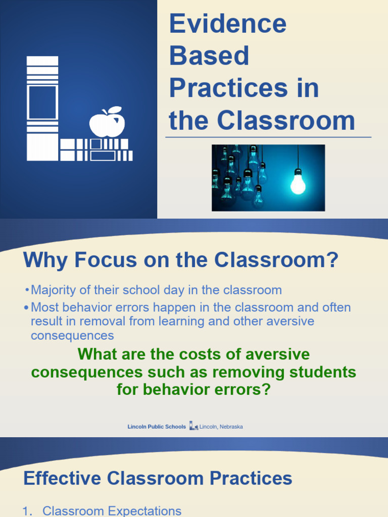 Evidence Based Practices in The Classroom | PDF | Reinforcement ...