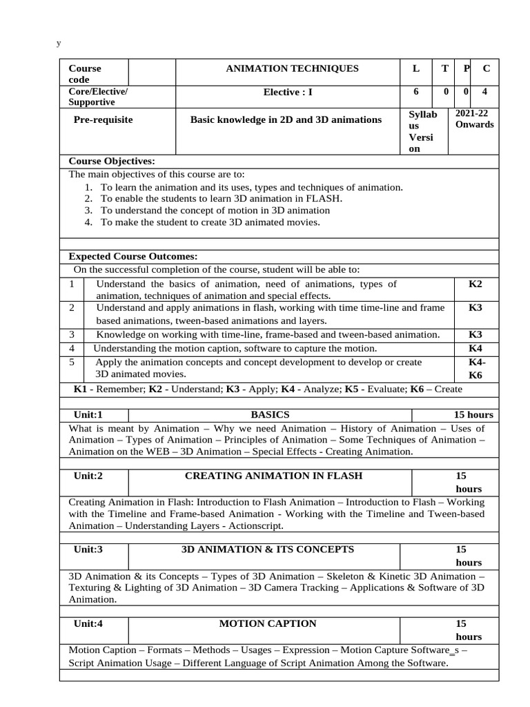 It Animation Technique | PDF | Computer Animation | Multimedia