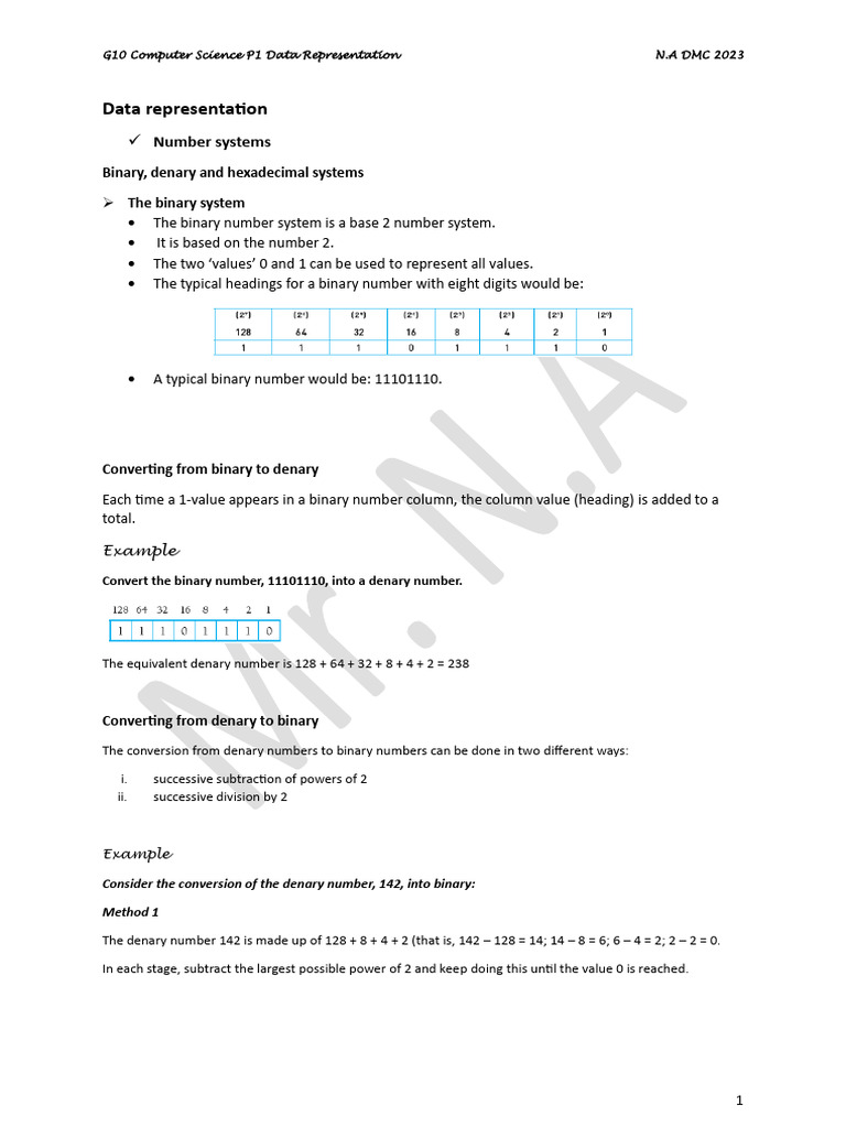 Chapter 1 Data representation | PDF | Data Compression | Pixel Chapter 1 Data representation | PDF | Data Compression | Pixel
