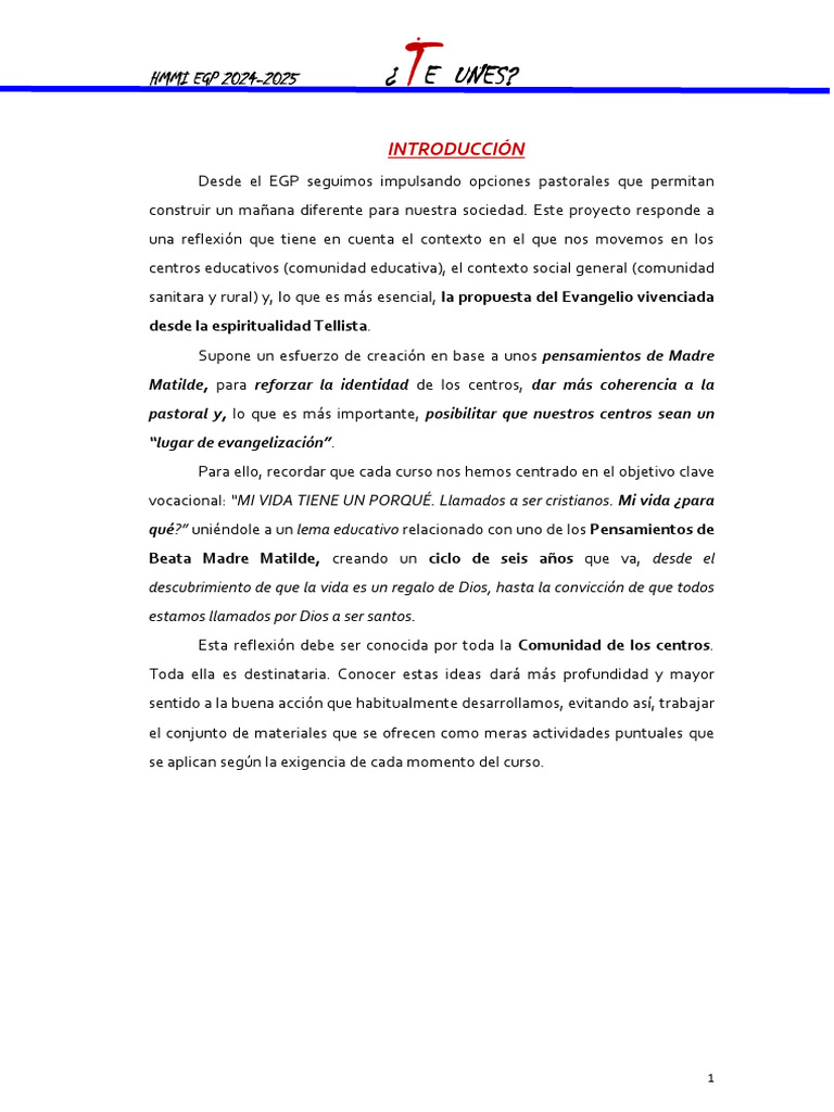 LEMA PASTORAL TELLISTA 2024 | PDF | eucaristía | Cristo (título)