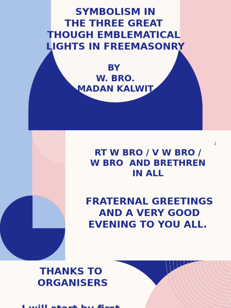 Symoblism in The Three Great Lights in Freemasonry | PDF | Freemasonry ...