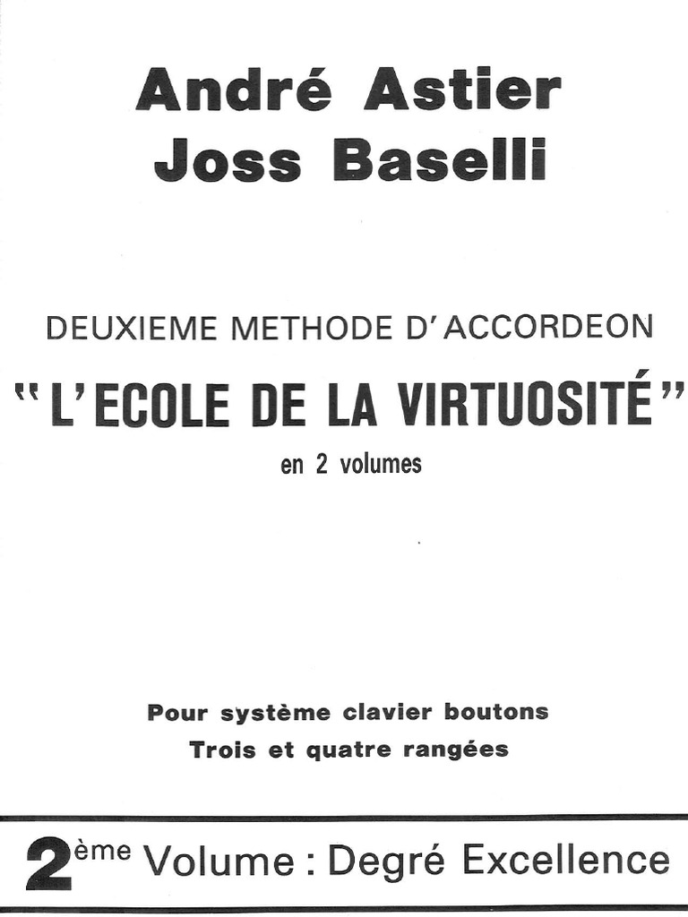Lecole de La Virtuosite - Andre Astier en Joss Baselli | PDF