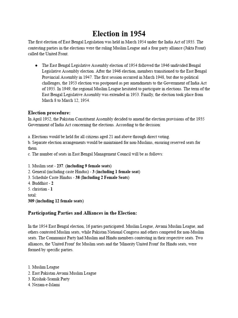 Election-of-1954-1969 | PDF | Government