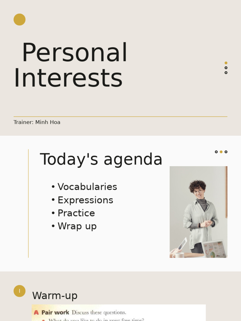 Personal Interests | PDF | Self-Improvement
