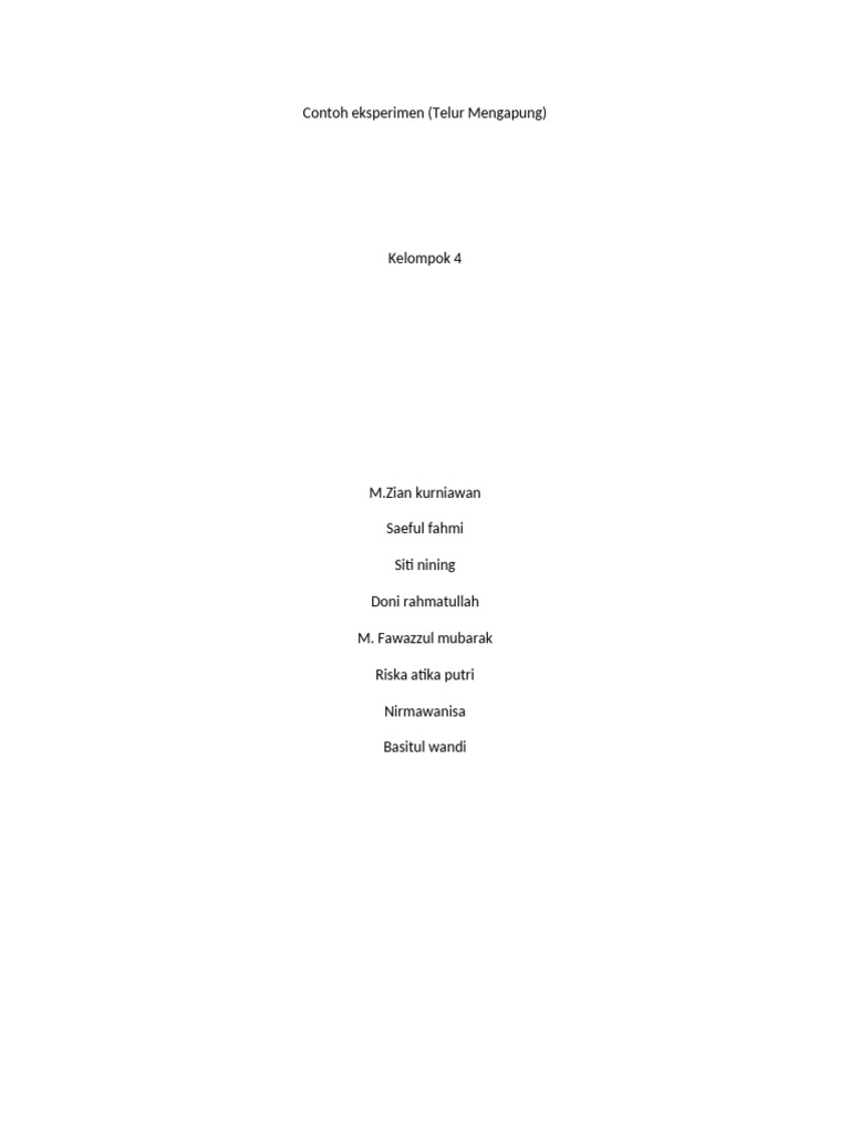 Contoh Eksperim-WPS Office | PDF | Kesehatan Holistik