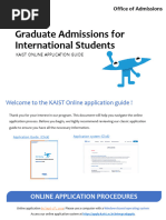 KAIST Admission Guideline For International Applicants 2025 | PDF | Gce Advanced Level (United ...