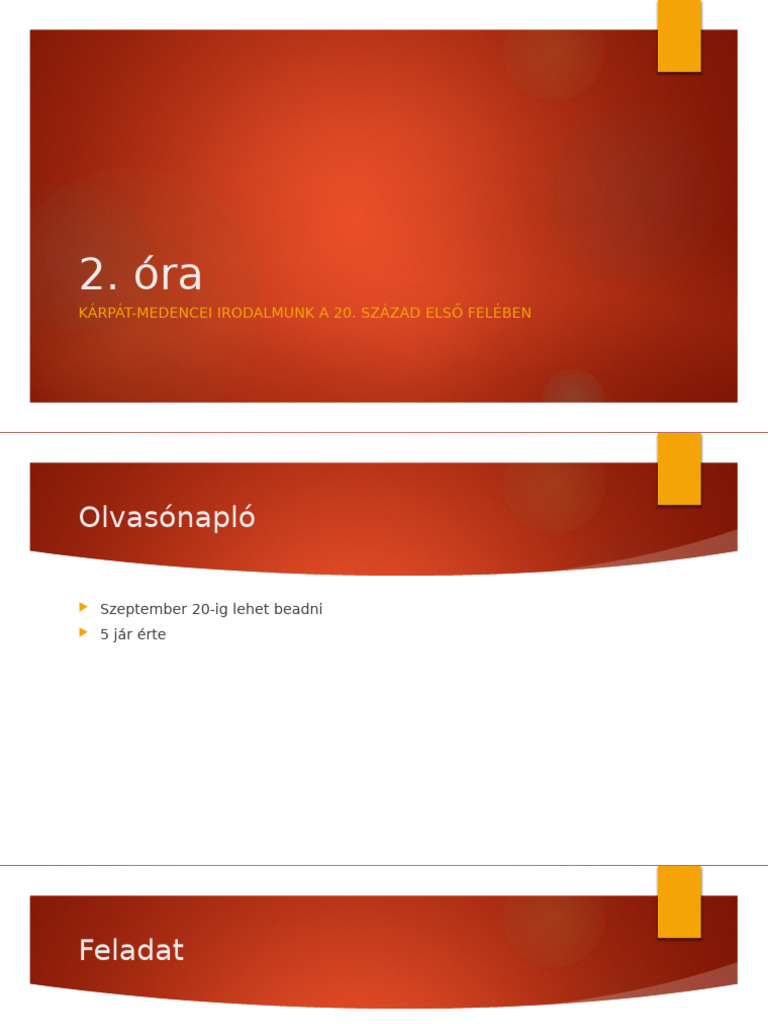 Irodalom 2. Óra | PDF