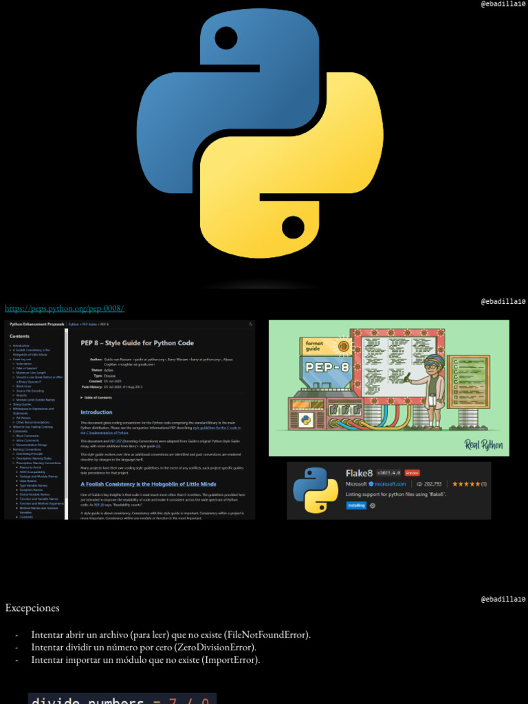 Excepciones y manejo de archivos en Python | PDF | Python (lenguaje de programación) | Archivo ...