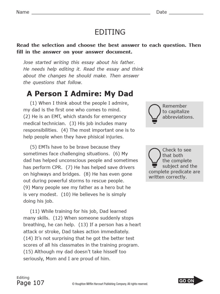 A Person I Admire STAAR | PDF