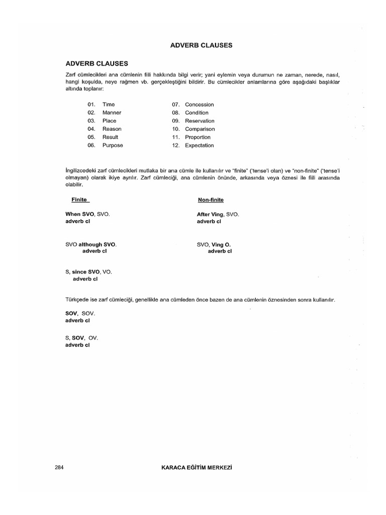 Adverb Clauses | PDF
