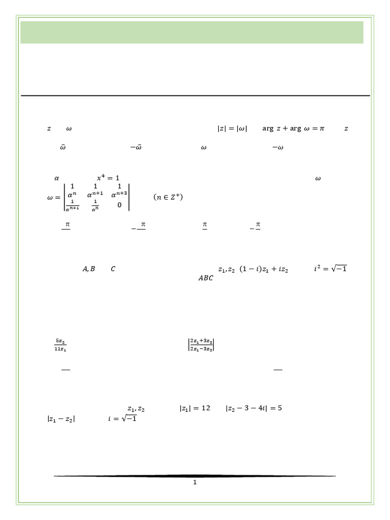 C25 MATH Practice Sheet -Complex Number | PDF | Complex Number | Circle C25 MATH Practice Sheet -Complex Number | PDF | Complex Number | Circle