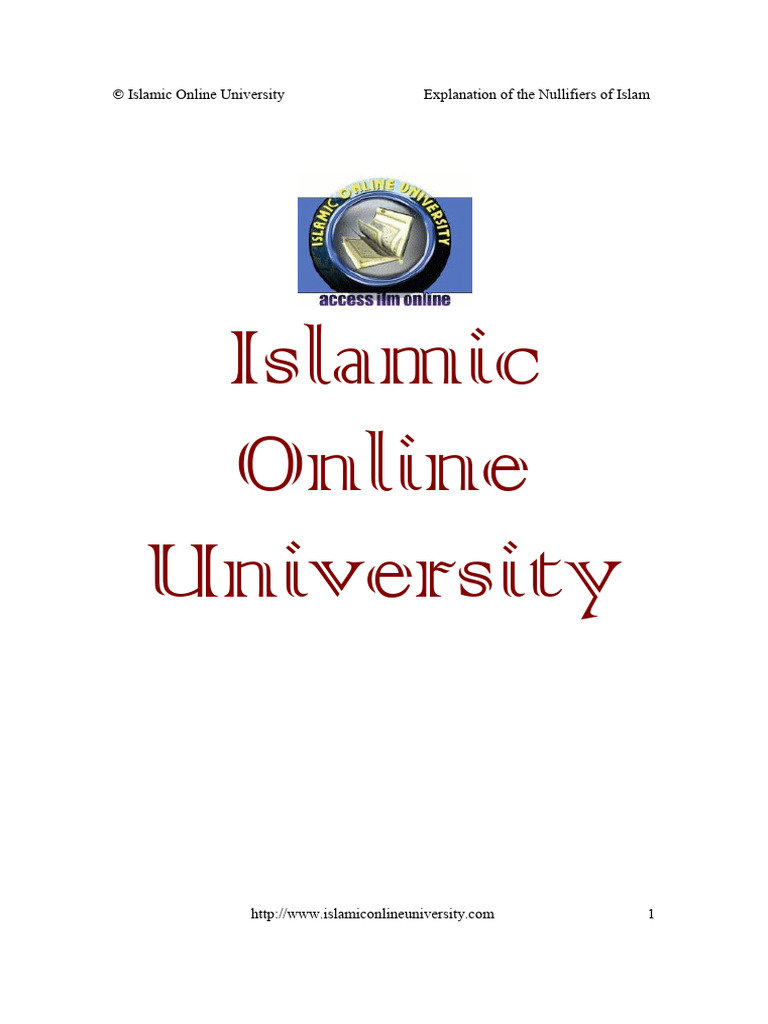 Explanation of The Nullifiers of Islam Module 7 | PDF | Prophets And ...