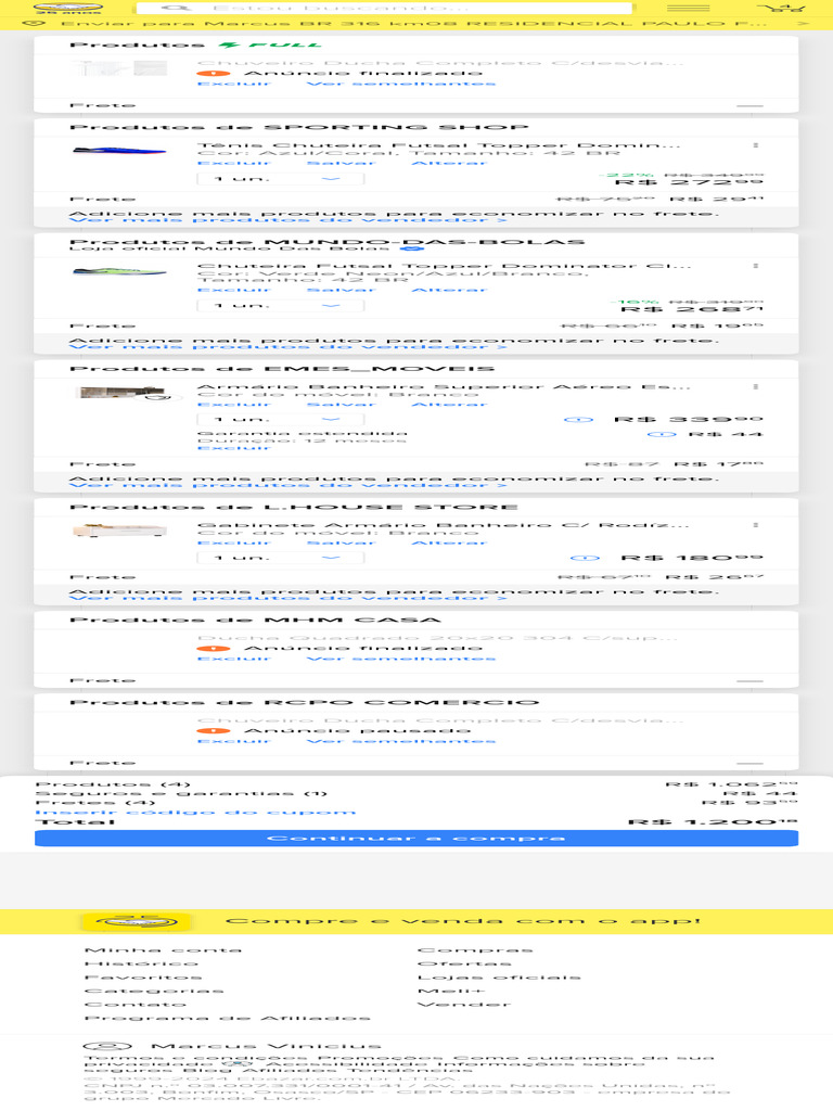 Carrinho de Compras | PDF