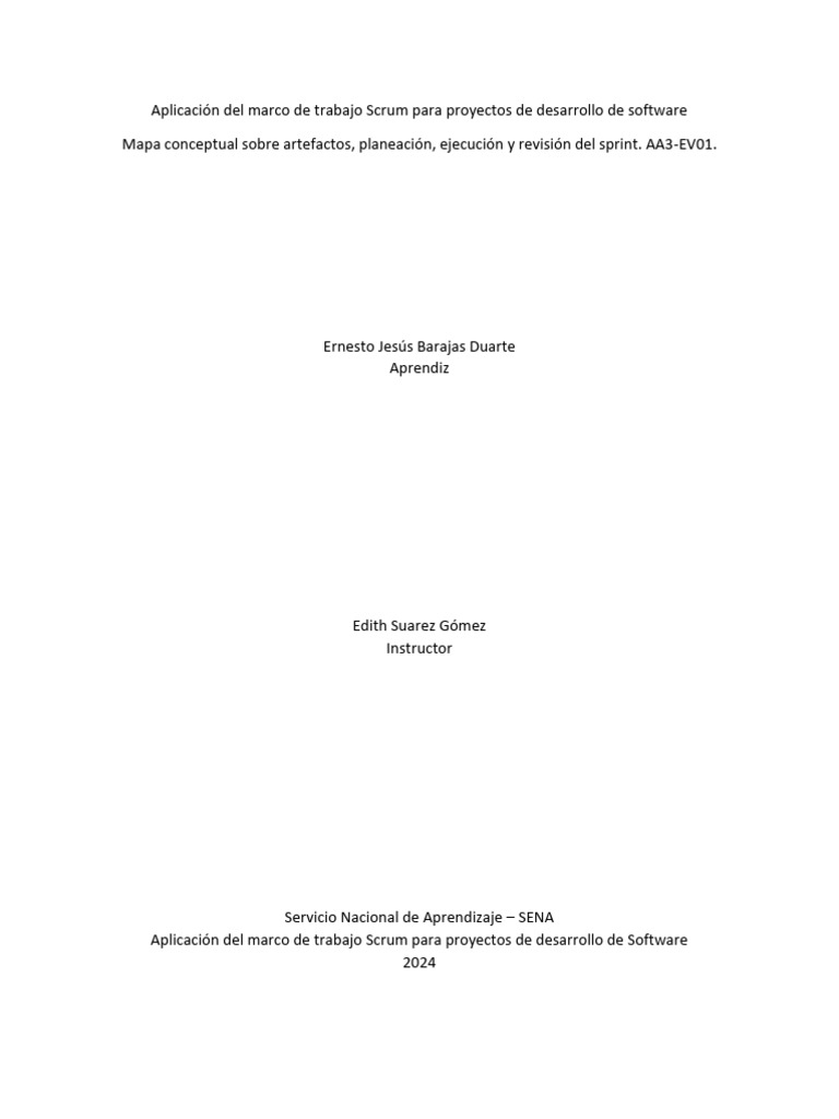 Actividad De Aprendizaje 3 Mapa Conceptual Act Pdf Scrum