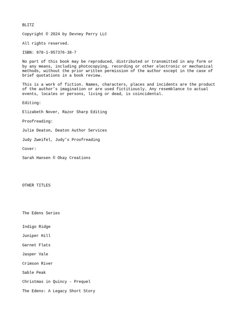 Blitz Devney Perry Original | PDF