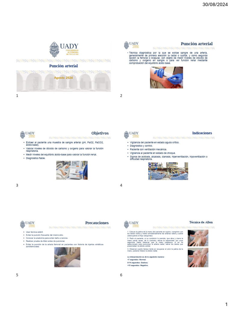 Punción Arterial | PDF | Artería | Especialidades Medicas