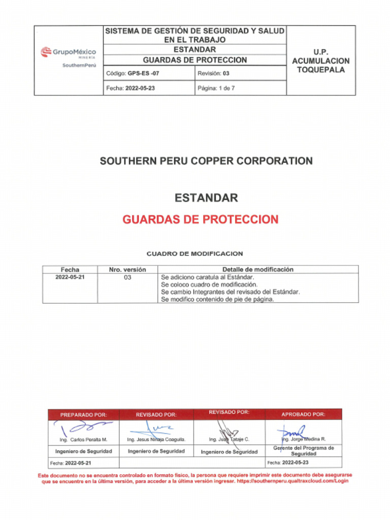 GPS-ES.07. Estándar. Guardas de Proteccion | PDF | Tornillo