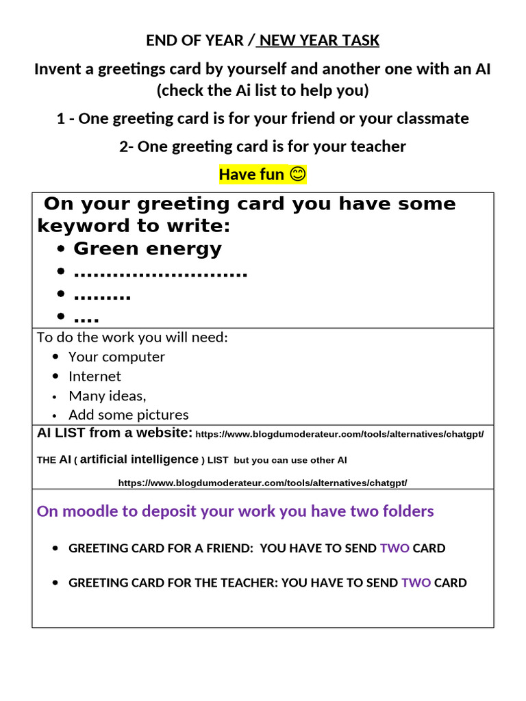 Greeting Card | PDF | Games & Activities