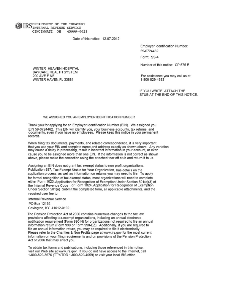 Ein Confirmation Letter PDF - 1 | PDF | Tax Exemption | Taxation