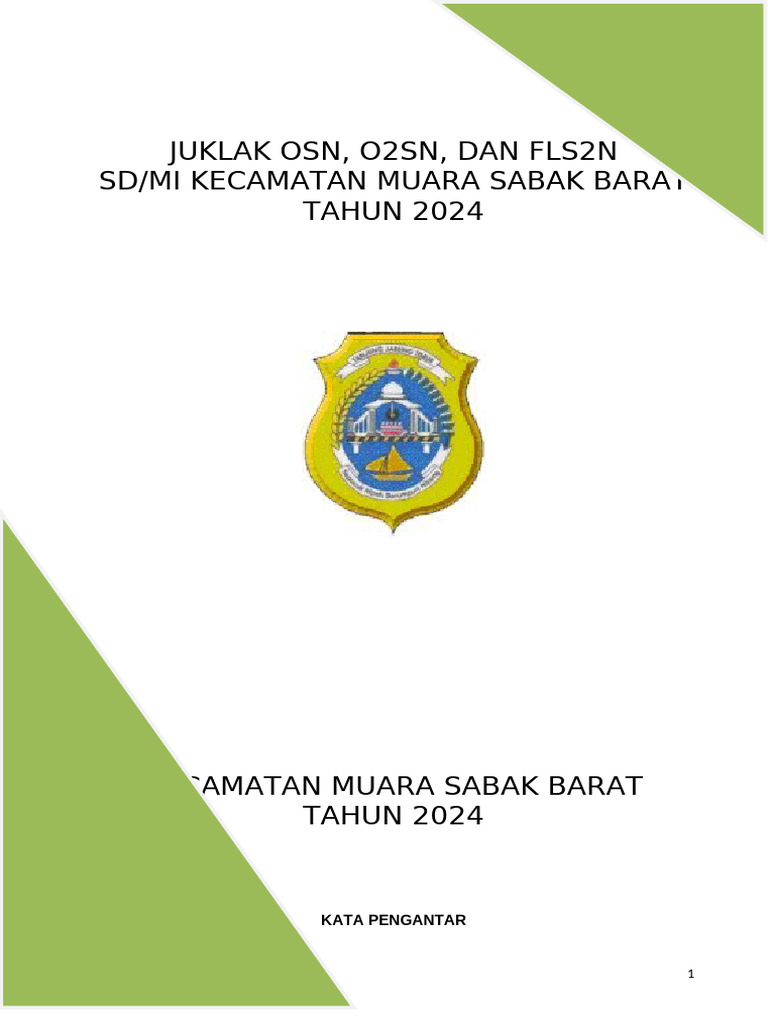 Juknis O2sn Sabar Tahun 2024 | PDF | Olahraga & Rekreasi