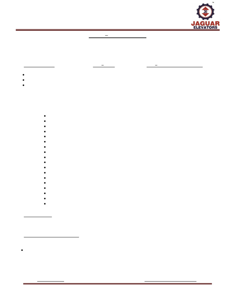 Bunker Elevator Maintenance Report | PDF | Elevator | Civil Engineering