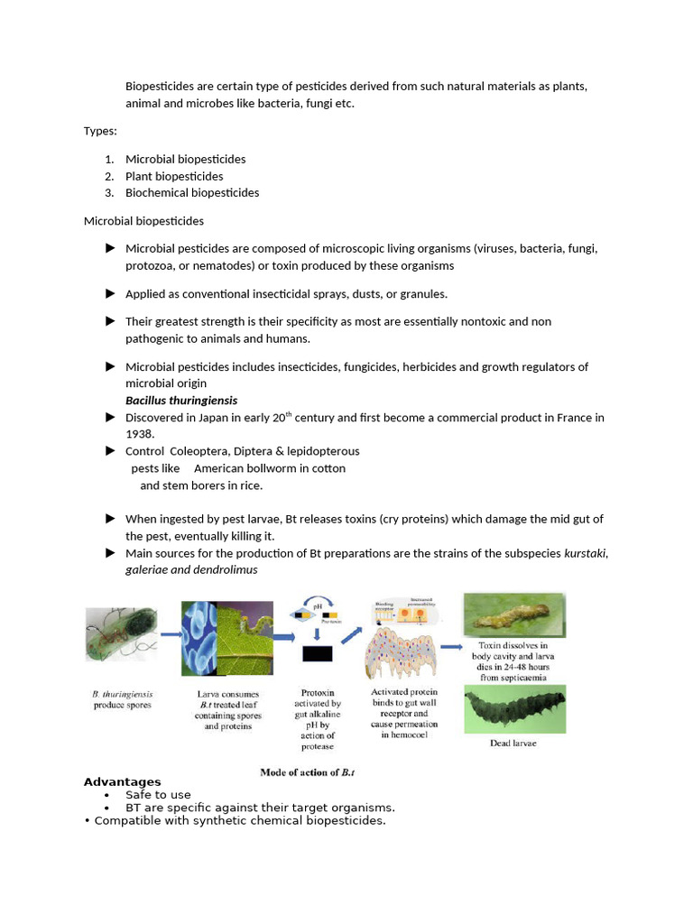 Types and Benefits of Biopesticides | PDF