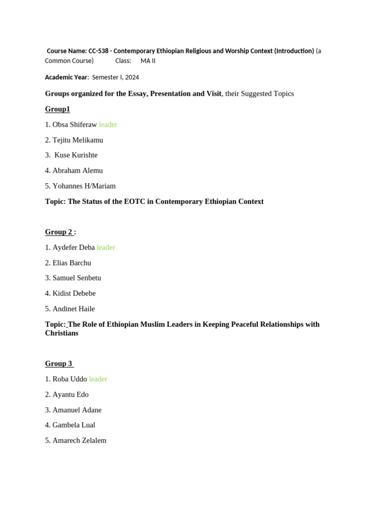 Groups, Contemporary Religion and Worship | PDF | History