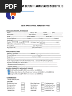 SACCO Loan Application Form | PDF | Loans | Banking