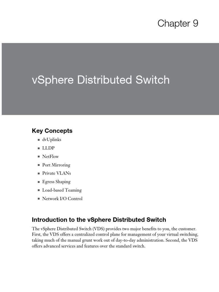 Vsphere Distributed Switch - 9780133511086 - ch09 | PDF | Computing ...