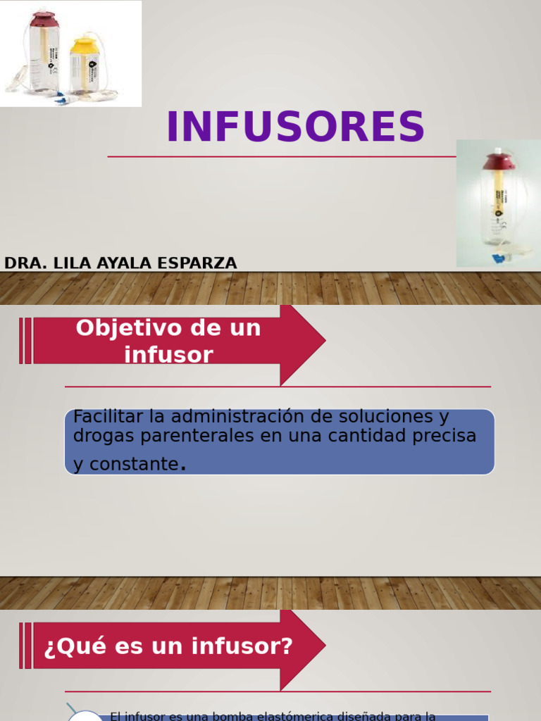 INFUSORES | PDF | Terapia intravenosa | Medicamentos con receta